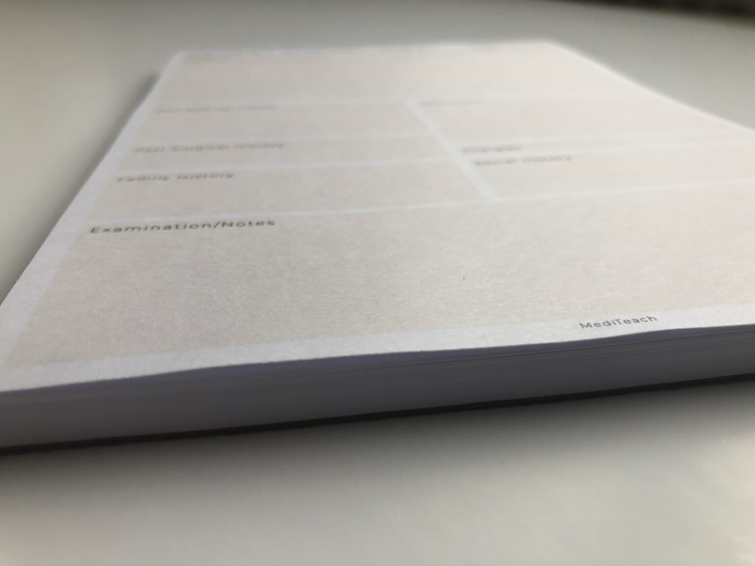 Patient History Taking Notepad for Medics/Physician Associates/Nurses ...